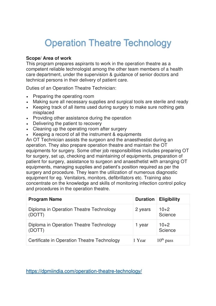 PPT - Operation Theatre Technology PowerPoint Presentation, free ...