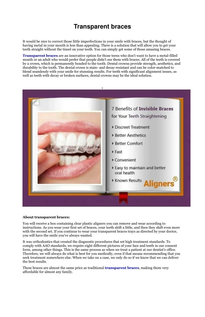 PPT - Transparent braces PowerPoint Presentation, free download - ID ...