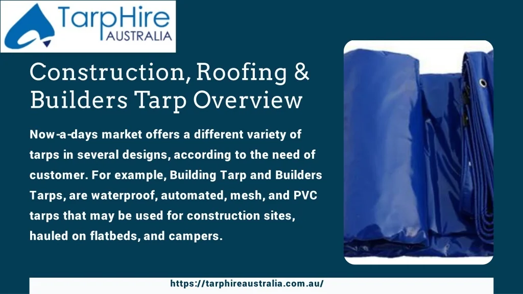 PPT - Most Durable Construction Tarp - Tarphire Australia PowerPoint ...
