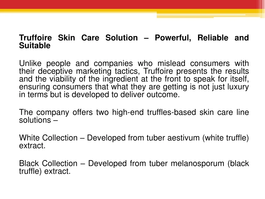 PPT - Truffoire — How The New-Age Skin Care Provider is Bringing ...