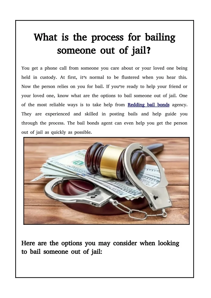 PPT - What is the process for bailing someone out of jail PowerPoint ...