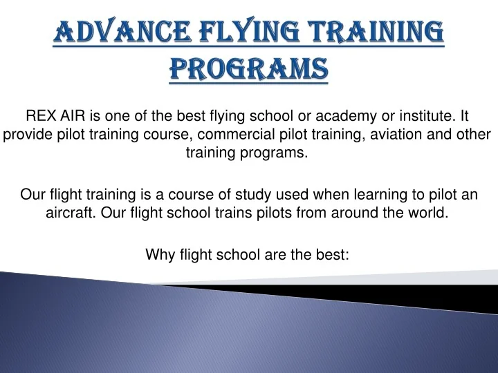 PPT - Advance Flying Training Programs PowerPoint Presentation, free ...