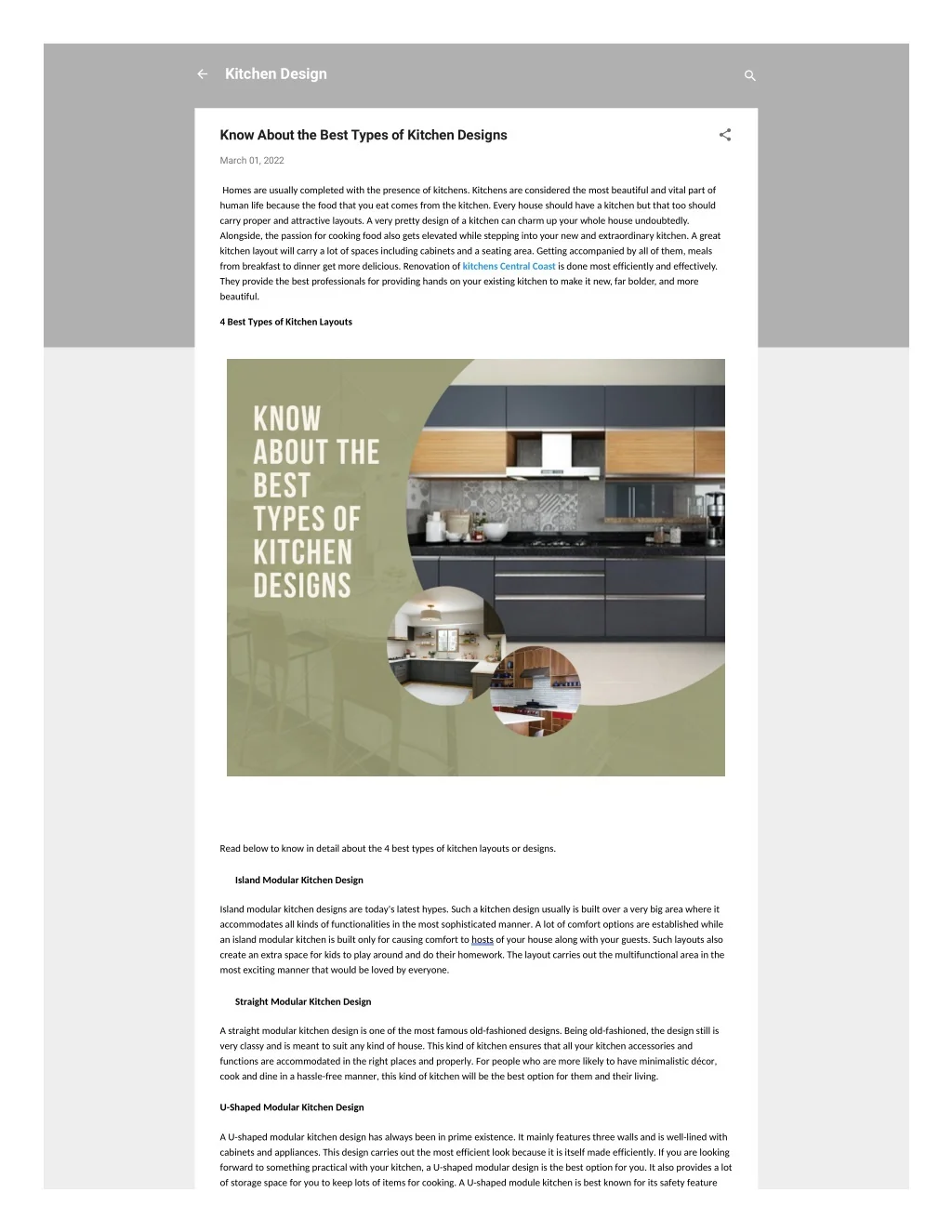 PPT - Know About the Best Types of Kitchen Designs PowerPoint ...