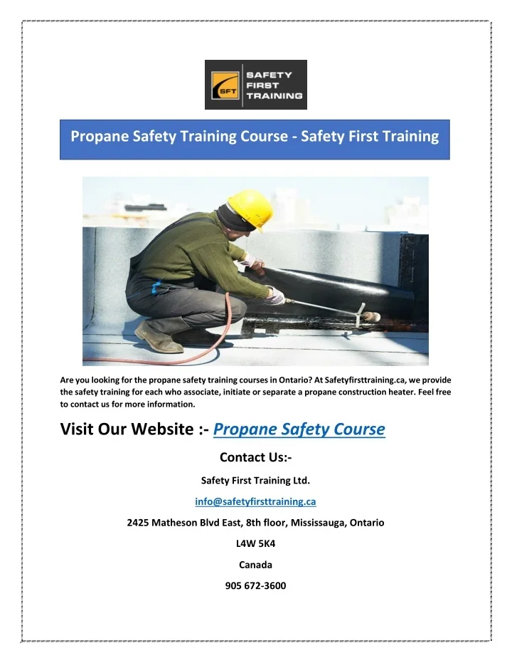 PPT - Propane Safety Training Course - Safety First Training PowerPoint ...