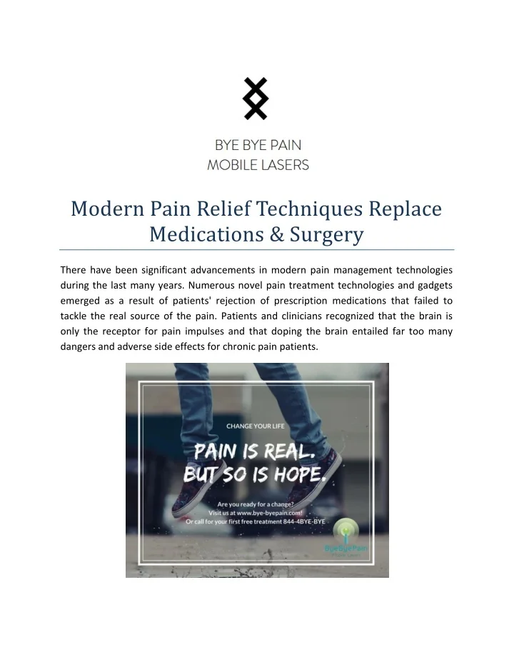 PPT - Modern Pain Relief Techniques Replace Medications & Surgery ...