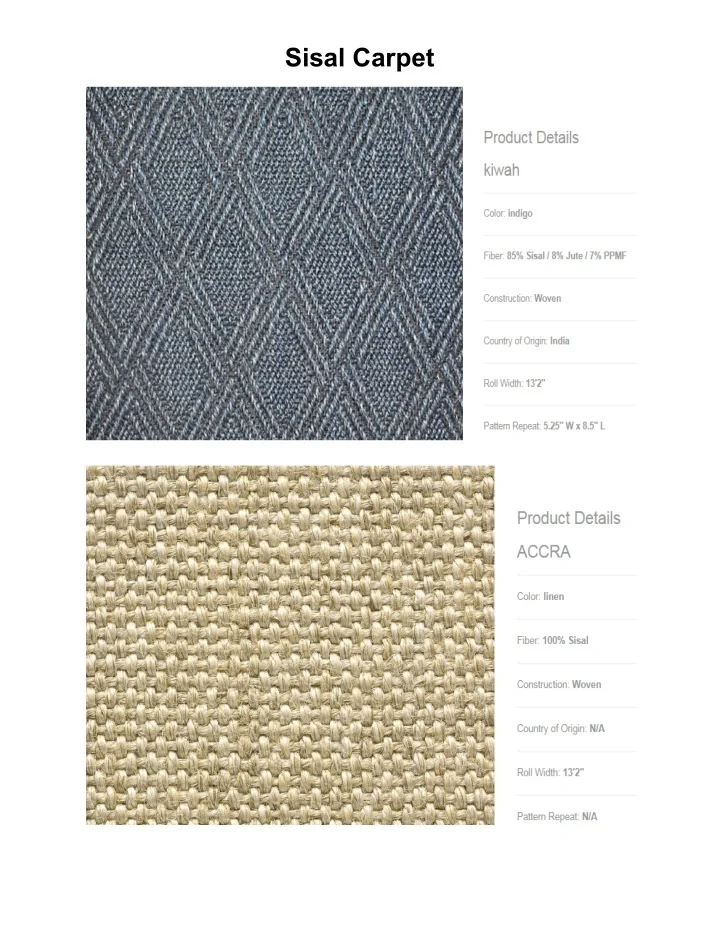 PPT - Sisal Carpet Wall to Wall PowerPoint Presentation, free download ...