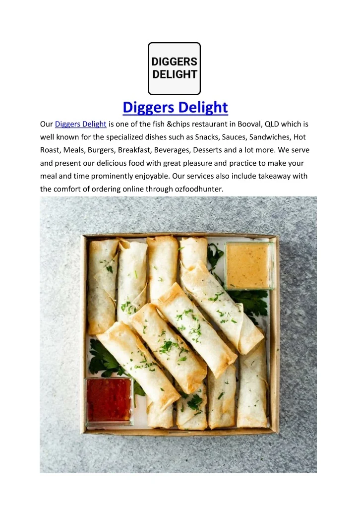 PPT - Diggers Delight Menu Fish & chips Restaurant Booval, QLD | 5% off ...