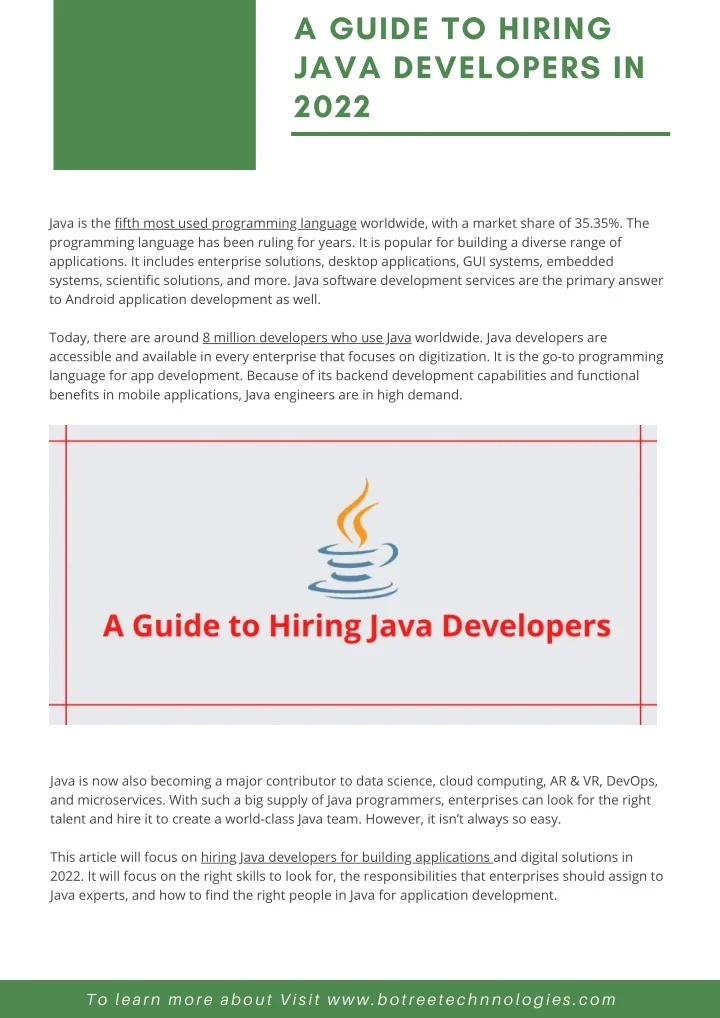PPT - A Guide to Hiring Java Developers in 2022 PowerPoint Presentation ...