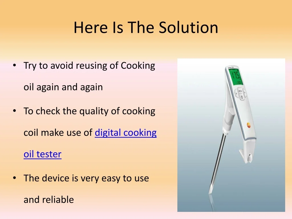 PPT - Importance Of Checking The Quality Of Cooking Oil PowerPoint ...