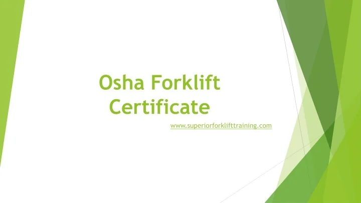 PPT - Osha Forklift Certificate PowerPoint Presentation, free download ...