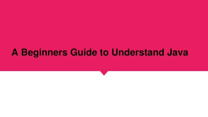 PPT - A Beginners Guide to Understand Java PowerPoint Presentation ...