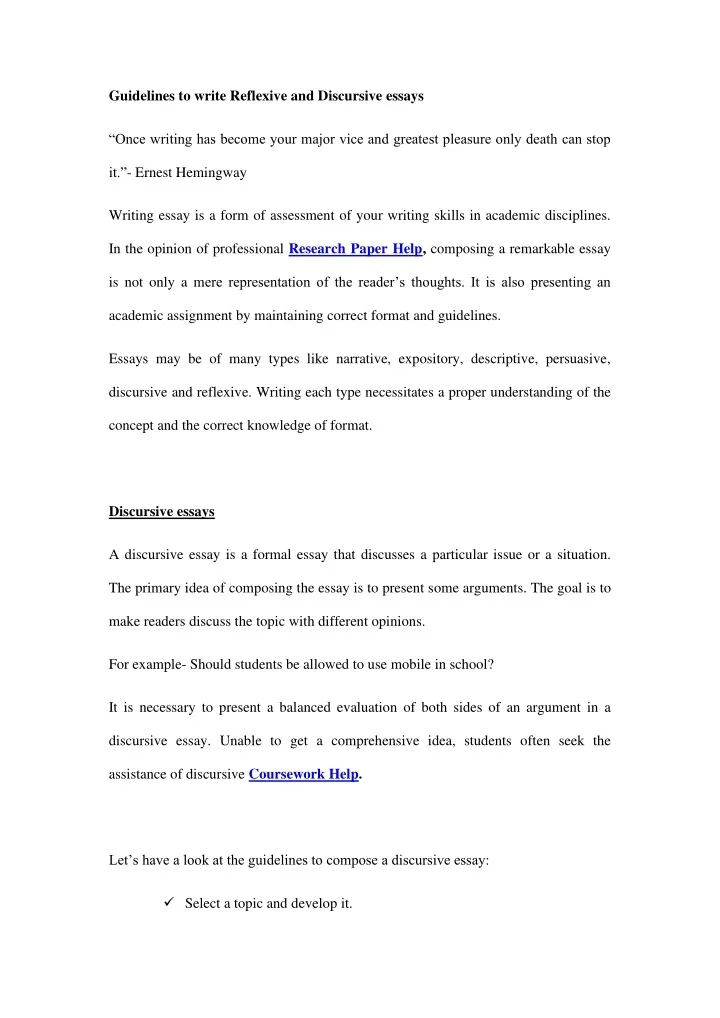 PPT - Guidelines to write Reflexive and Discursive essay-converted ...