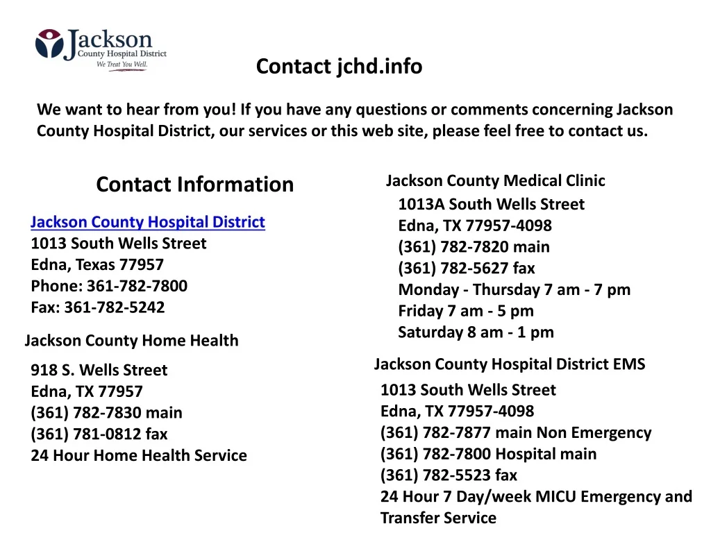 PPT - Employment Center - Jackson County Medical Clinic - Jchd ...