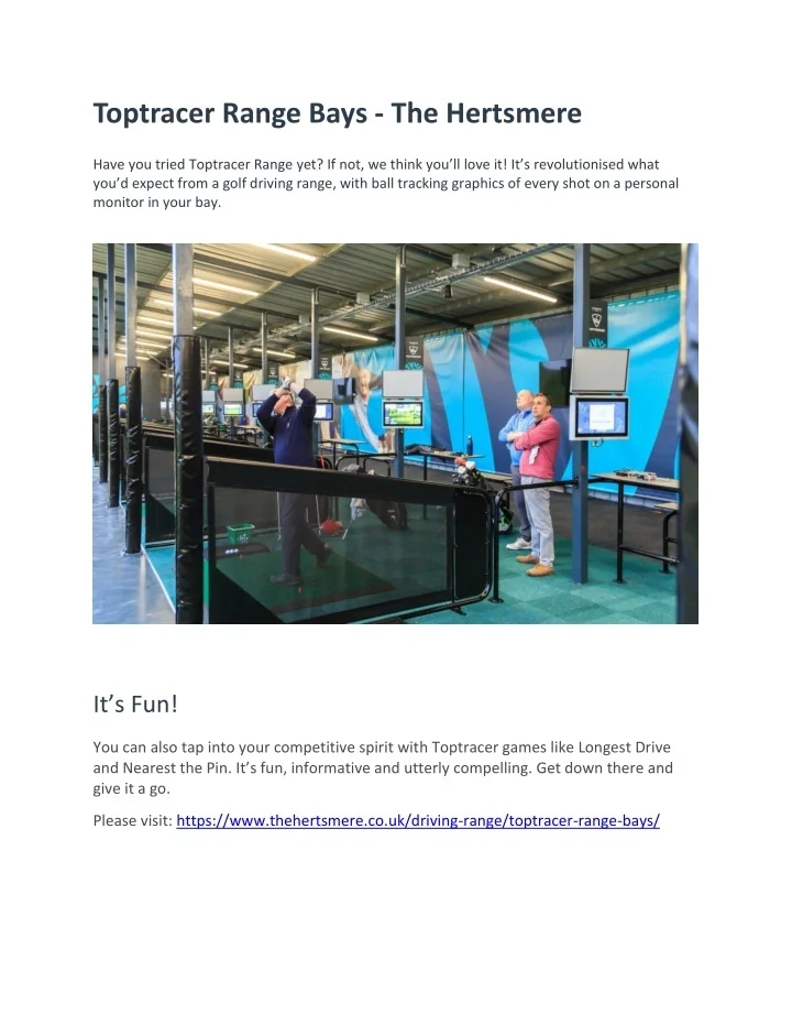 PPT - Toptracer Range Bays - The Hertsmere PowerPoint Presentation ...