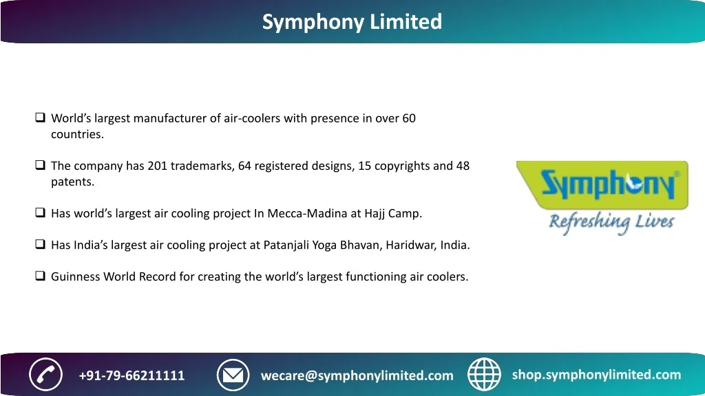 PPT - Symphony Air Coolers - World Leader In Evaporative Air Cooling ...