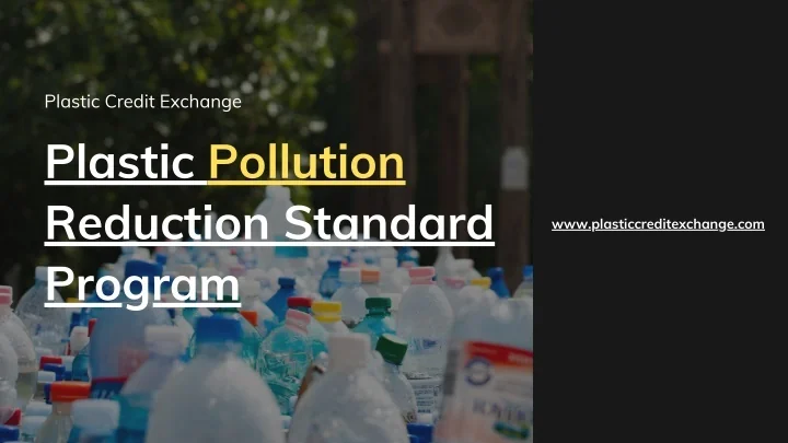 PPT - Plastic Pollution Reduction Standard Program | Plastic Credit ...