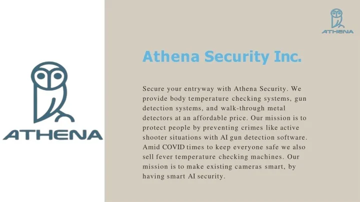 PPT - Body Temperature Checker & Walk Through Metal Detector - Athena ...