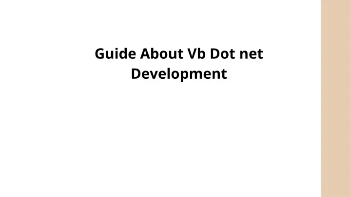 PPT - Guide about vb dot net PowerPoint Presentation, free download - ID:11198619