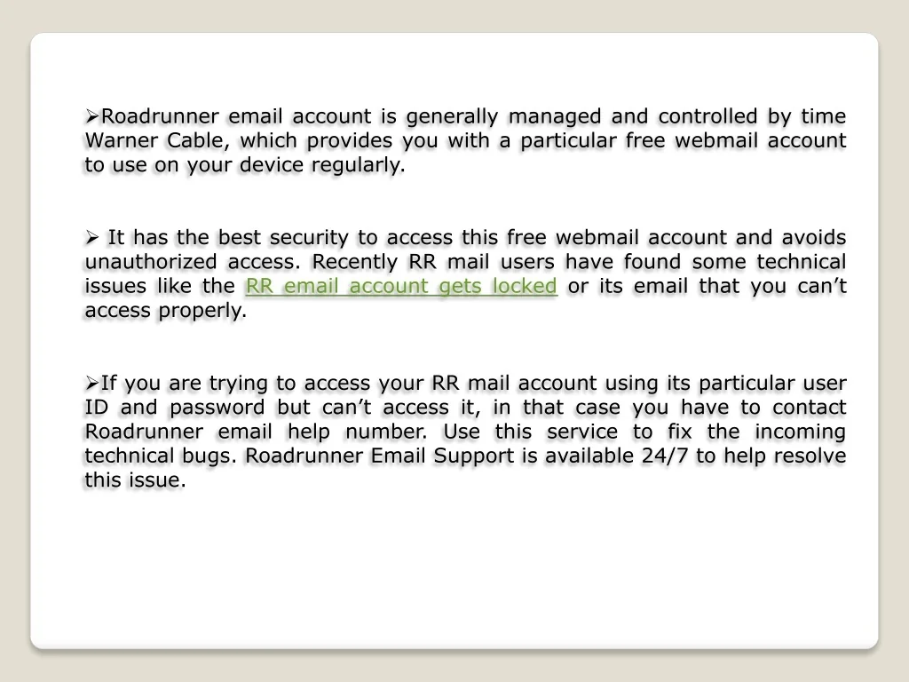 PPT - How to fix when RR mail account gets locked? PowerPoint ...