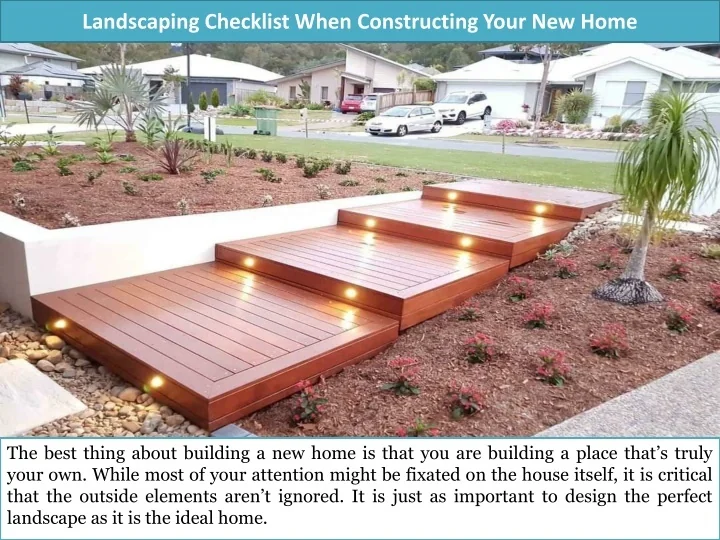 PPT - Landscaping Checklist When Constructing Your New Home PowerPoint ...