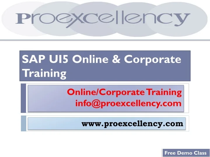 PPT - Proexcellency provides SAP UI5 online training. PowerPoint ...