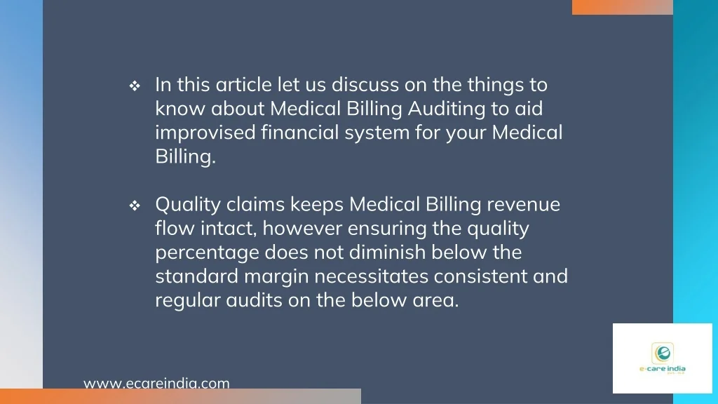 PPT - Things to Know about Medical Billing Auditing PowerPoint ...