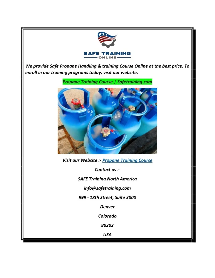 PPT - Propane Training Course Safetraining.com PowerPoint Presentation ...