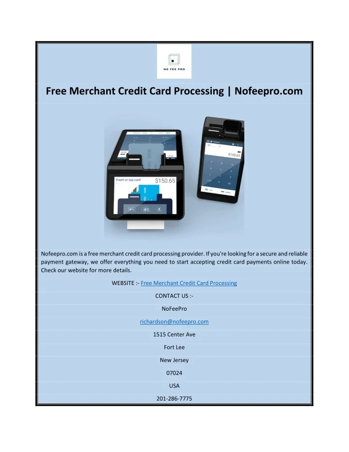PPT - Free Merchant Credit Card Processing PowerPoint Presentation ...
