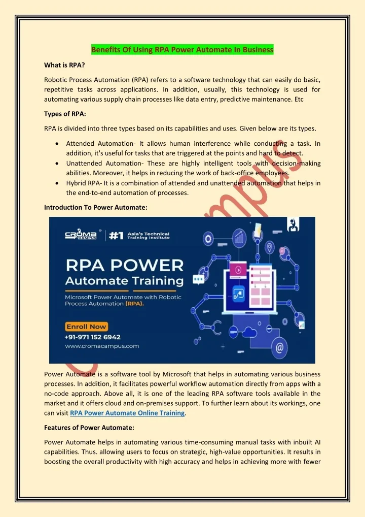PPT - Benefits Of Using RPA Power Automate In Business PowerPoint ...