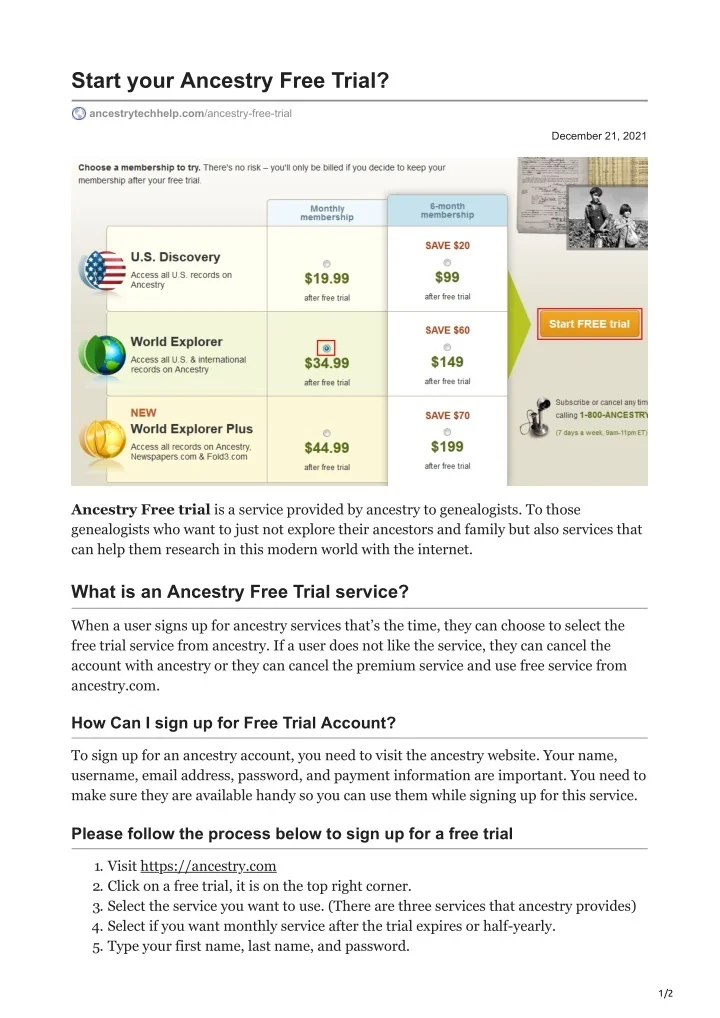 PPT - Ancestry Free Trial PowerPoint Presentation, free download - ID:11204612