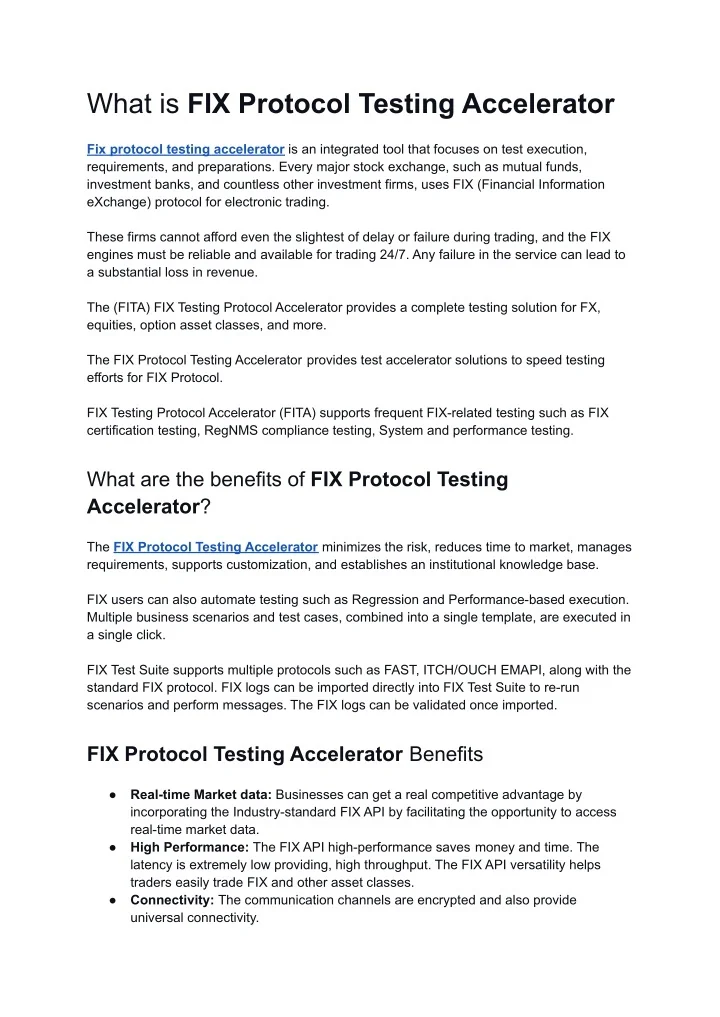 PPT - What is FIX Protocol Testing Accelerator PowerPoint Presentation ...