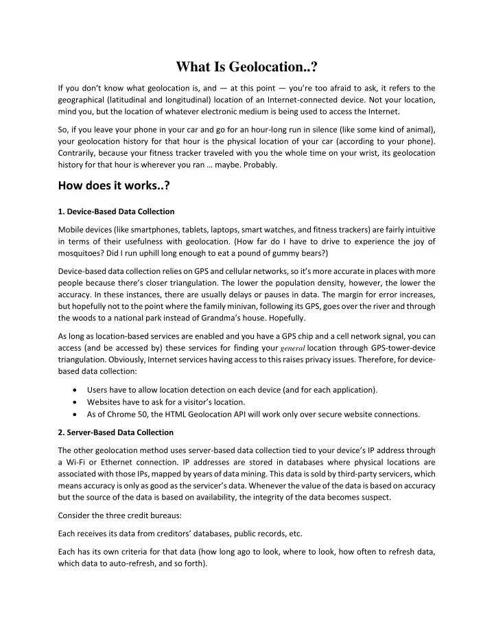 PPT - What Is Geolocation PowerPoint Presentation, free download - ID ...