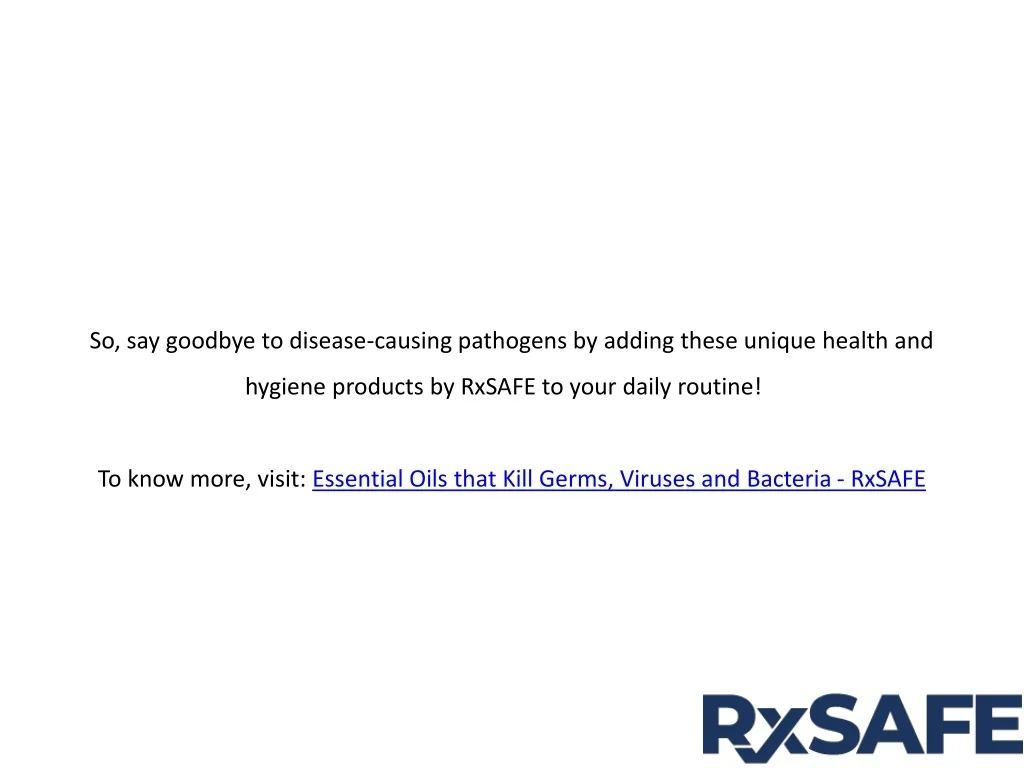 PPT - Essential Oils for Germs and Viruses- RxSAFE PowerPoint ...