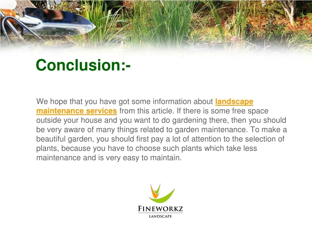 PPT - 5 Tips For Garden Maintenance PowerPoint Presentation, free ...