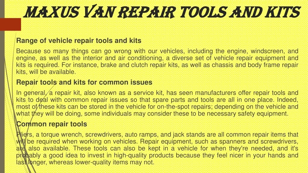 PPT - Maxus Van for Sale Northern Ireland - Eakin Bros PowerPoint ...