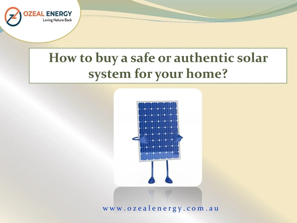 PPT - How to buy a safe or authentic solar system for your home ...
