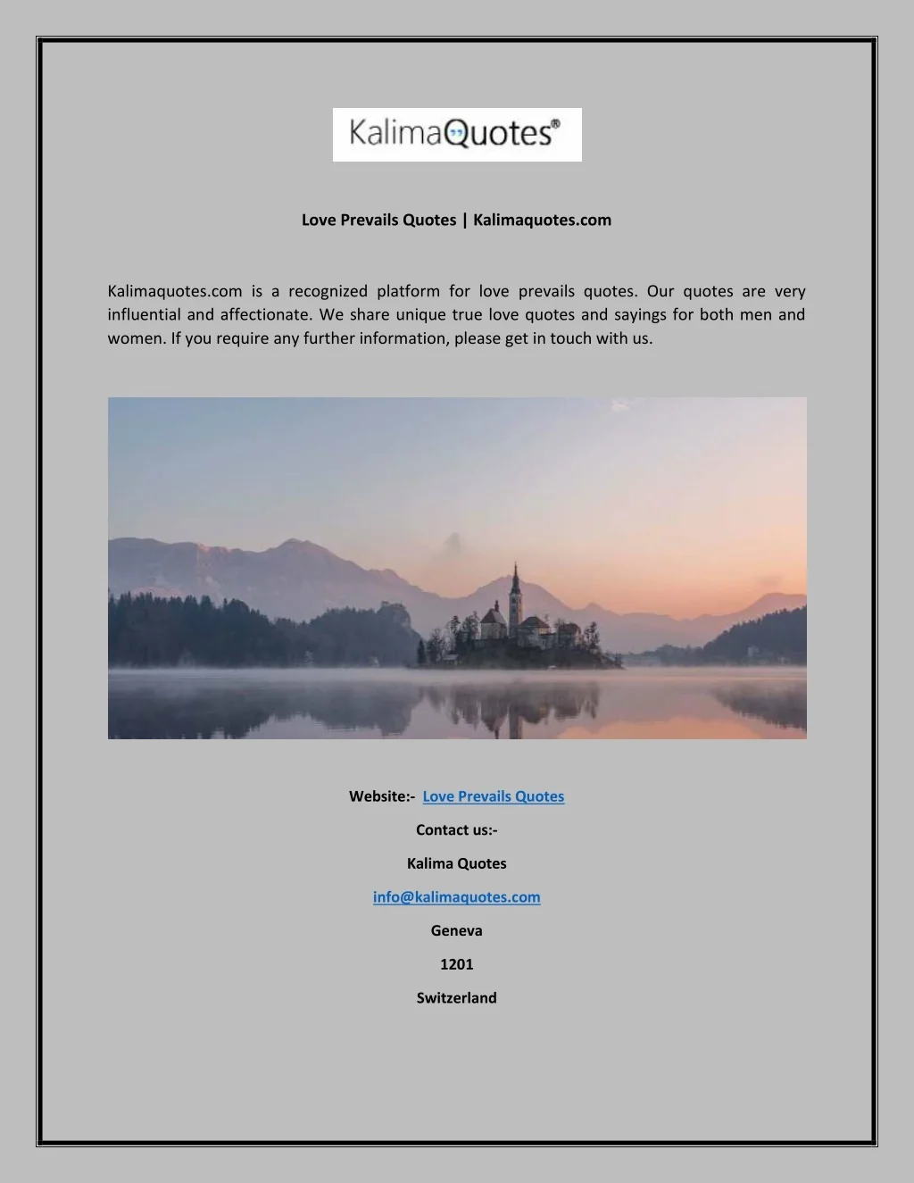 PPT - Love Prevails Quotes Kalimaquotes PowerPoint Presentation, free ...