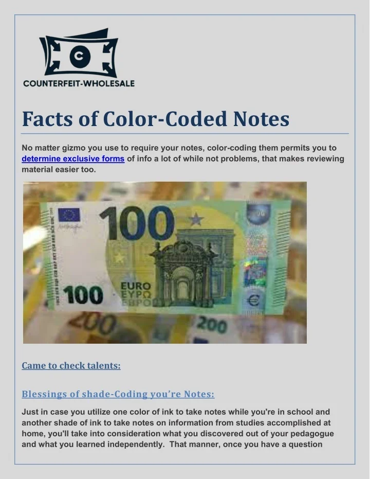 PPT - Facts of Color Coded Notes PowerPoint Presentation, free download ...