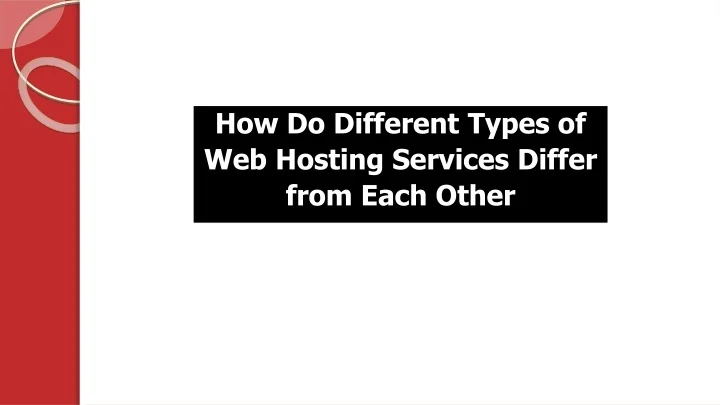 PPT - How Do Different Types of Web Hosting Services Differ from Each ...