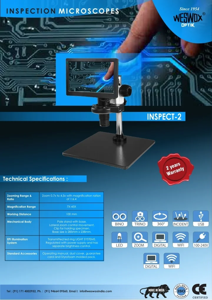 PPT - INSPECTION MICROSCOPES inspect 2 PowerPoint Presentation, free ...