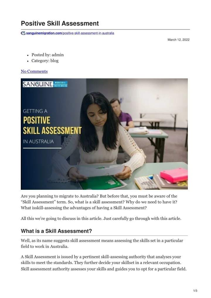 PPT - Getting A Positive Skill Assessment in Australia Requirements ...