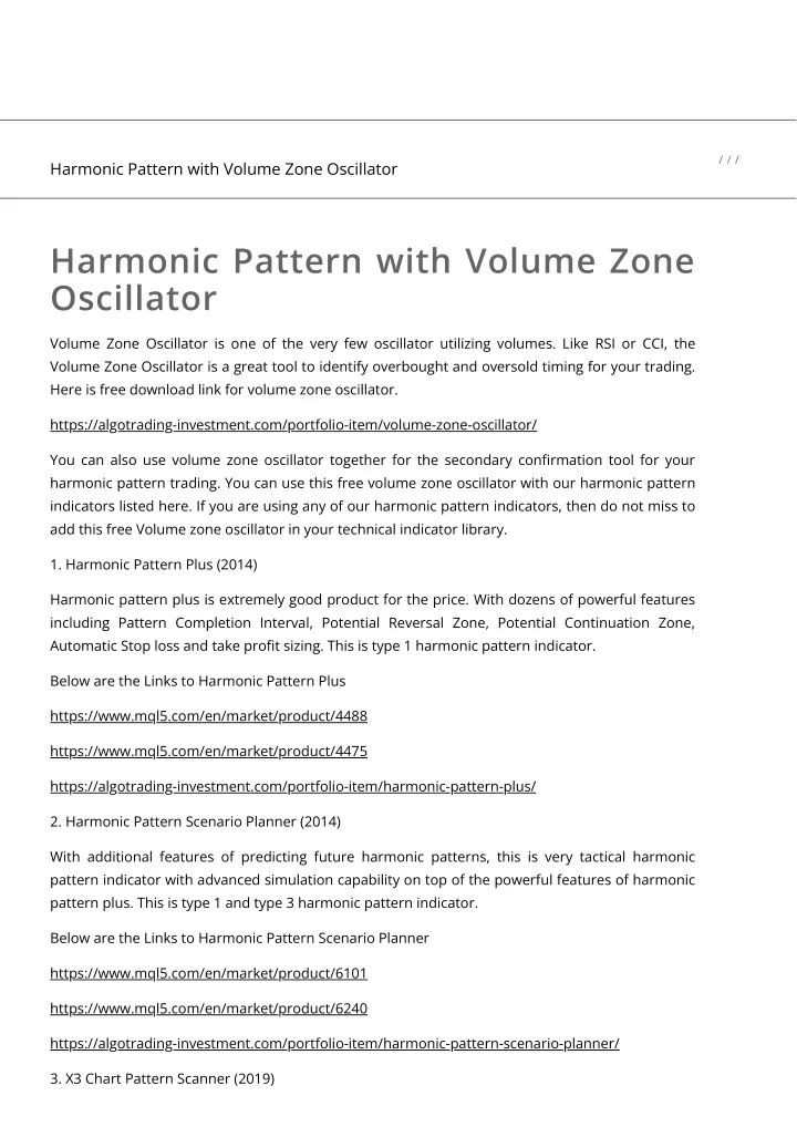 PPT - Harmonic Pattern with Volume Zone Oscillator PowerPoint ...