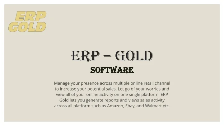 PPT - QuickBooks with ERP GOLD Integration |ERP Gold PowerPoint ...