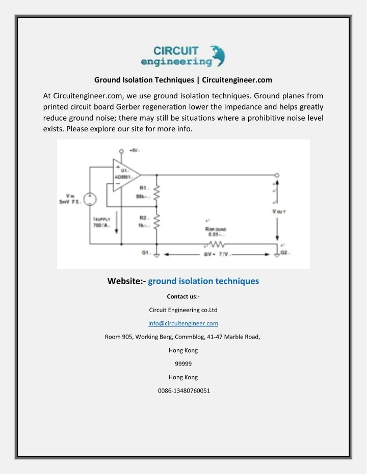 PPT - Ground Isolation Techniques Circuitengineer PowerPoint ...