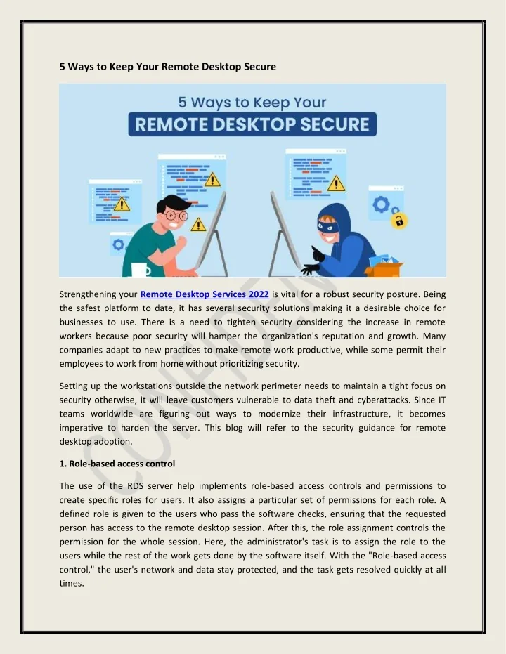 PPT - 5 Ways to Keep Your Remote Desktop Secure PowerPoint Presentation ...