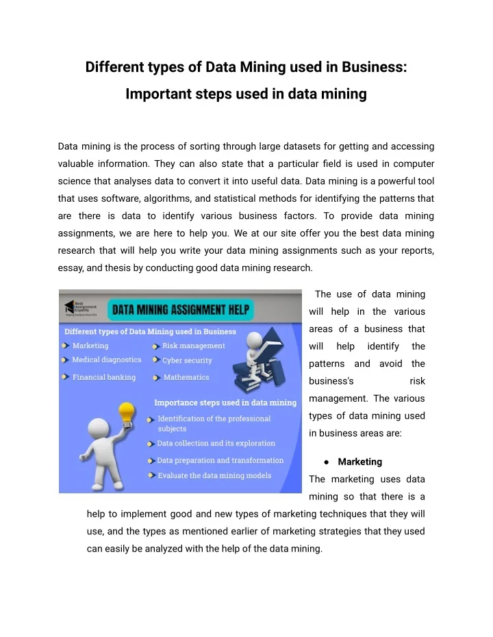 PPT - Different types of Data Mining used in Business_ Important steps ...