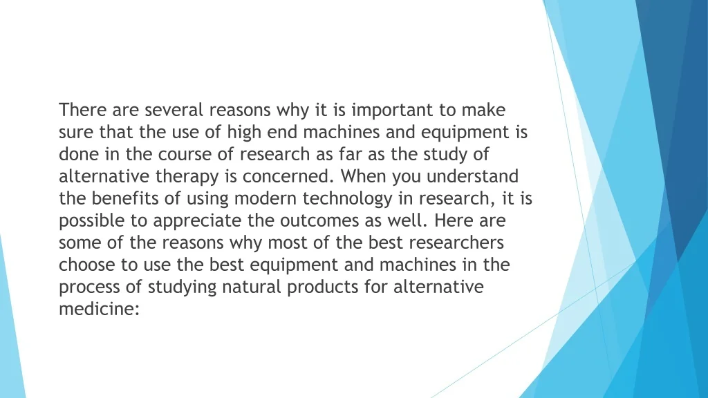 PPT - The Importance of Equipment in the Process of Research for ...