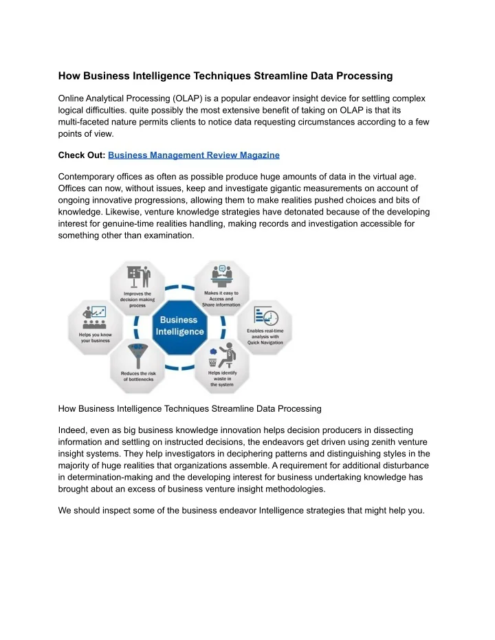 PPT - How Business Intelligence Techniques Streamline Data Processing ...