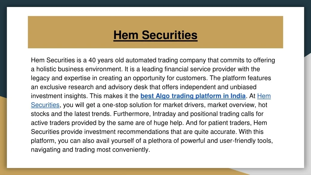 PPT - Top 5 Algo Trading Platform In India PowerPoint Presentation ...