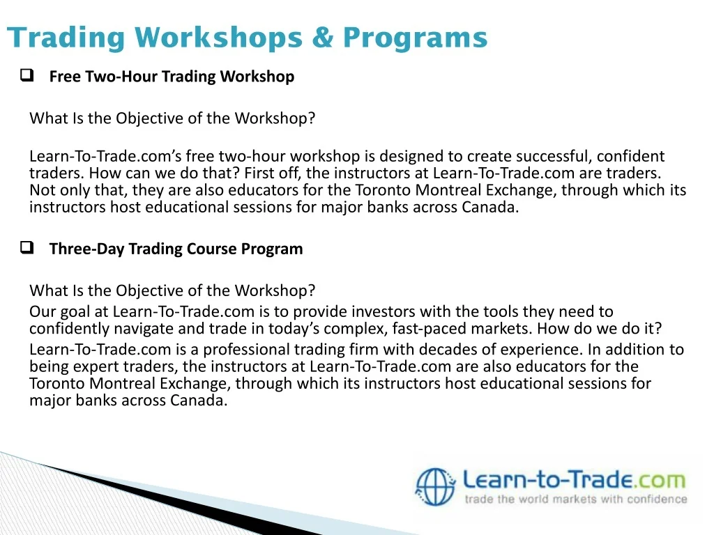 PPT - Introduction to Learn to Trade.pptx PowerPoint Presentation, free ...